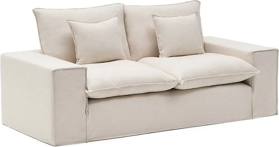 Béžová lněná pohovka 240 cm Anarela – Kave Home
