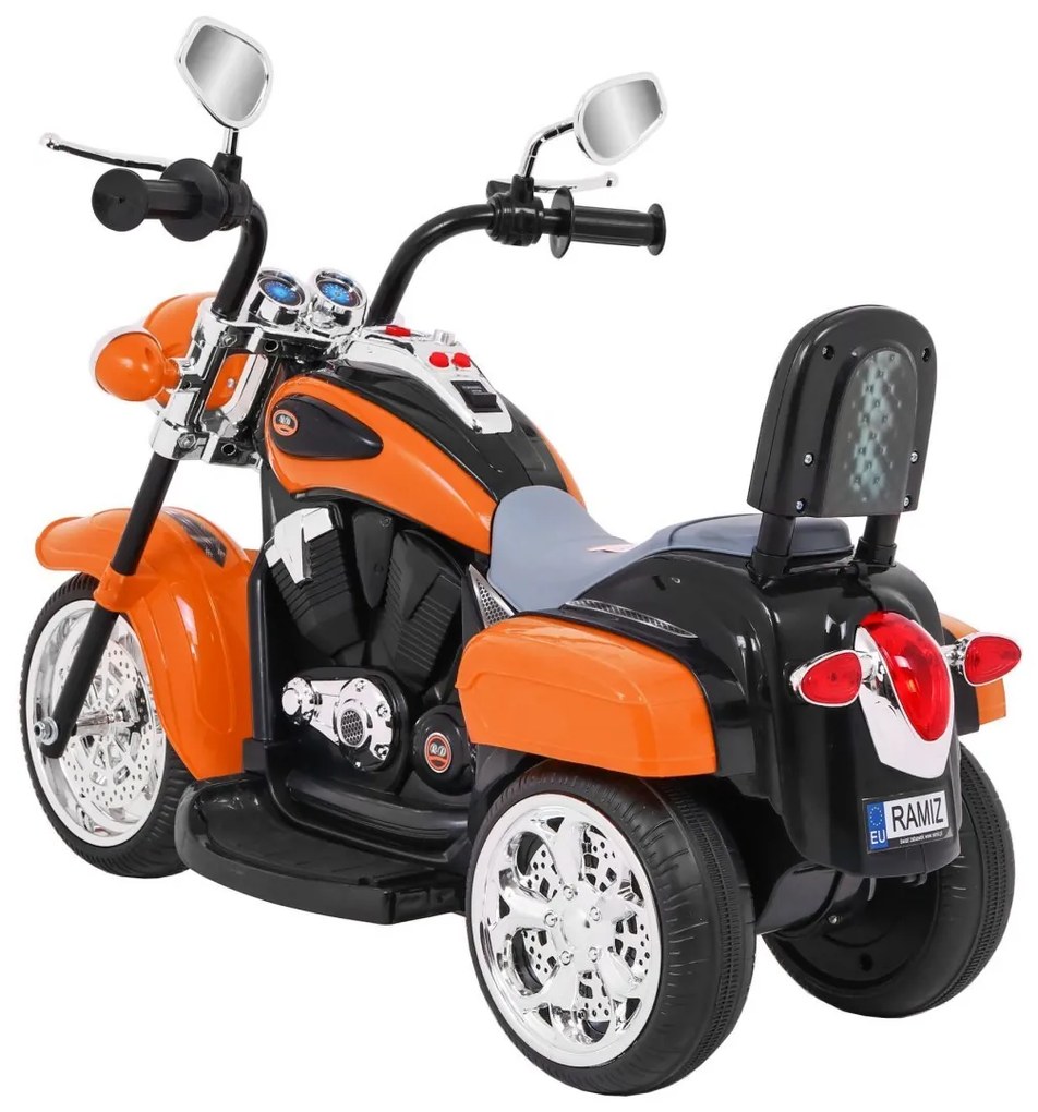 Ramiz Elektrická motorka Chopper oranžová