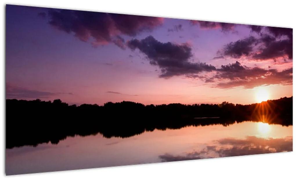 Západ slunce na vodě - obraz na stěnu (100x40cm)