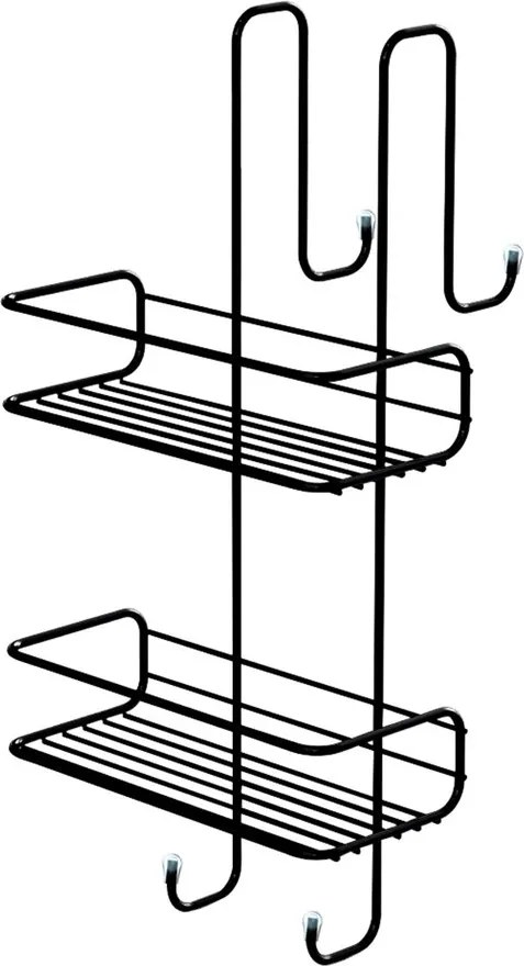 Gedy Gedy, CHROM LINE závěsná sprchová police 240x490x220mm, černá mat, 248514