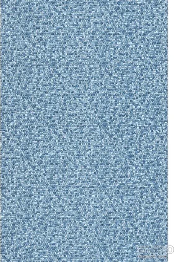 Breno Koupelnová pěnová předložka SOFTY-TEX 79917.6 mozaika, šíře 130 cm, Modrá