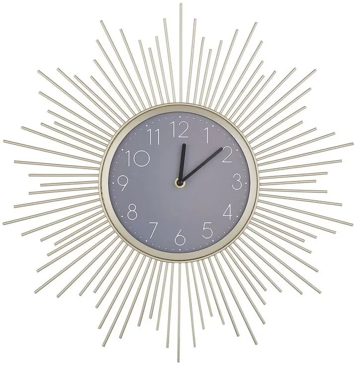 Nástěnné hodiny ø 45 cm zlatošedé SOLURA Beliani