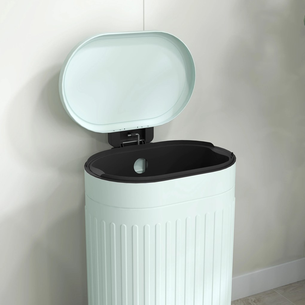 HOMCOM Koš na odpadky 30 l pedálový koš s víkem nožní pedál vyjímatelný vnitřní koš s funkcí soft-close 36,5 x 31,2 x 60,8 cm, zelený