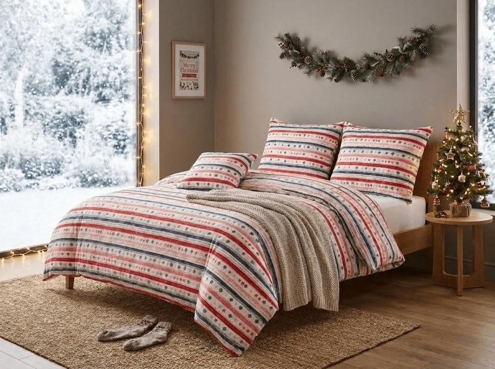 Mikroplyšové povlečení SNOWLINE barevné Rozměr povlečení: 70 x 90 cm | 140 x 220 cm