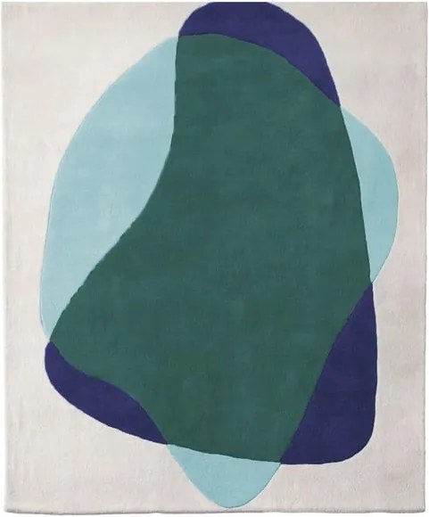 Zeleno-šedý koberec z čisté vlny HARTÔ Jane, 180 x 220 cm