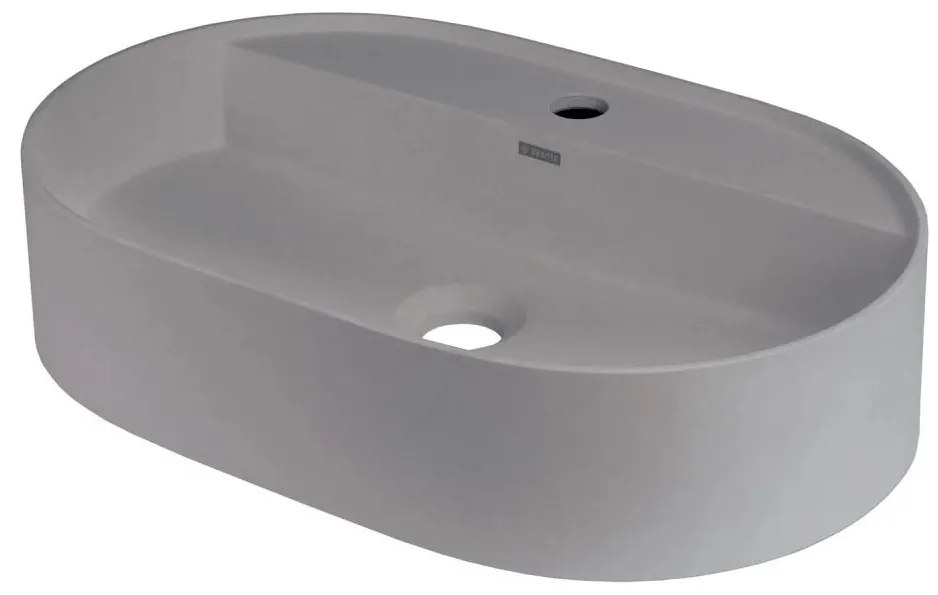 Deante CQS_SU6B -Umyvadlo na desku s otvorem SILIA 35x55cm granit/metalicky šedá CQS_SU6B