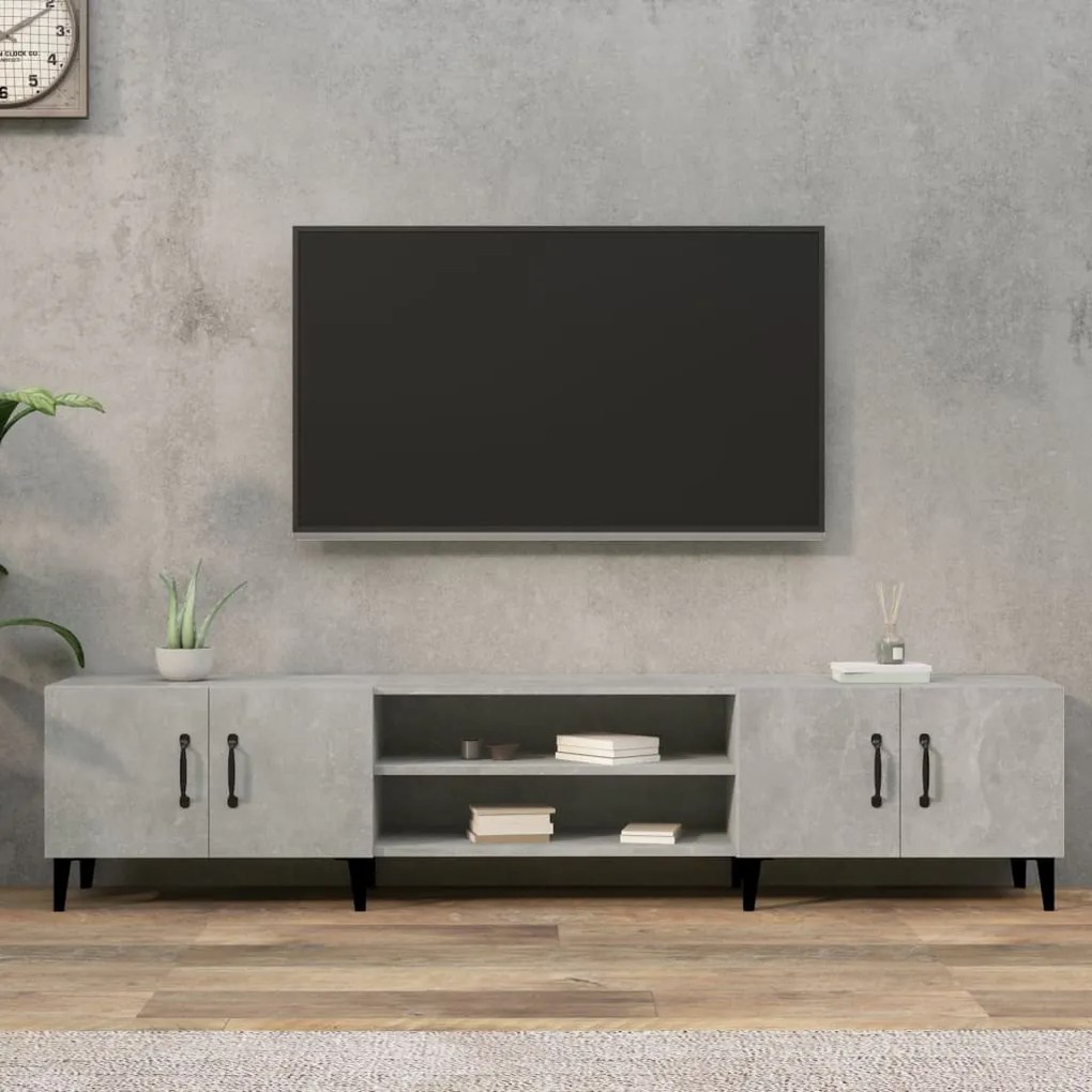 TV skříňka betonově šedá 180 x 31,5 x 40 cm kompozitní dřevo