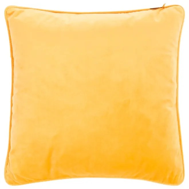 Žlutý polštář Tiseco Home Studio Velvety, 45 x 45 cm