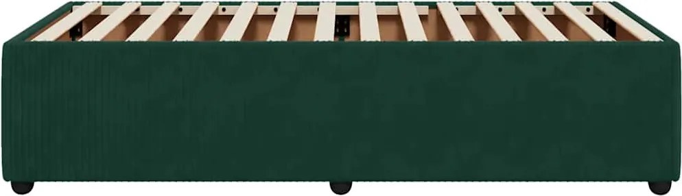 Rám postele bez matrace tmavě zelená 90 x 190 cm samet 3284979