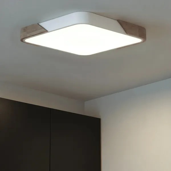 Brilagi - LED Stmívat. svítidlo PILANA LED/60W/230V dub/bílá 56x56 cm + DO