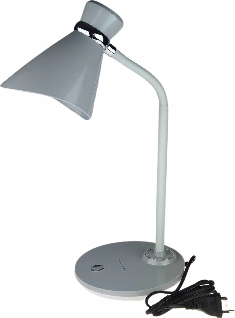 Stolní lampa Osvětlení na čtení Šedá školní lampa Nilsen