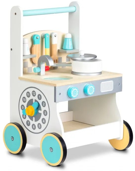 EcoToys Dřevěné chodítko kuchyňka, bílá, TL88041