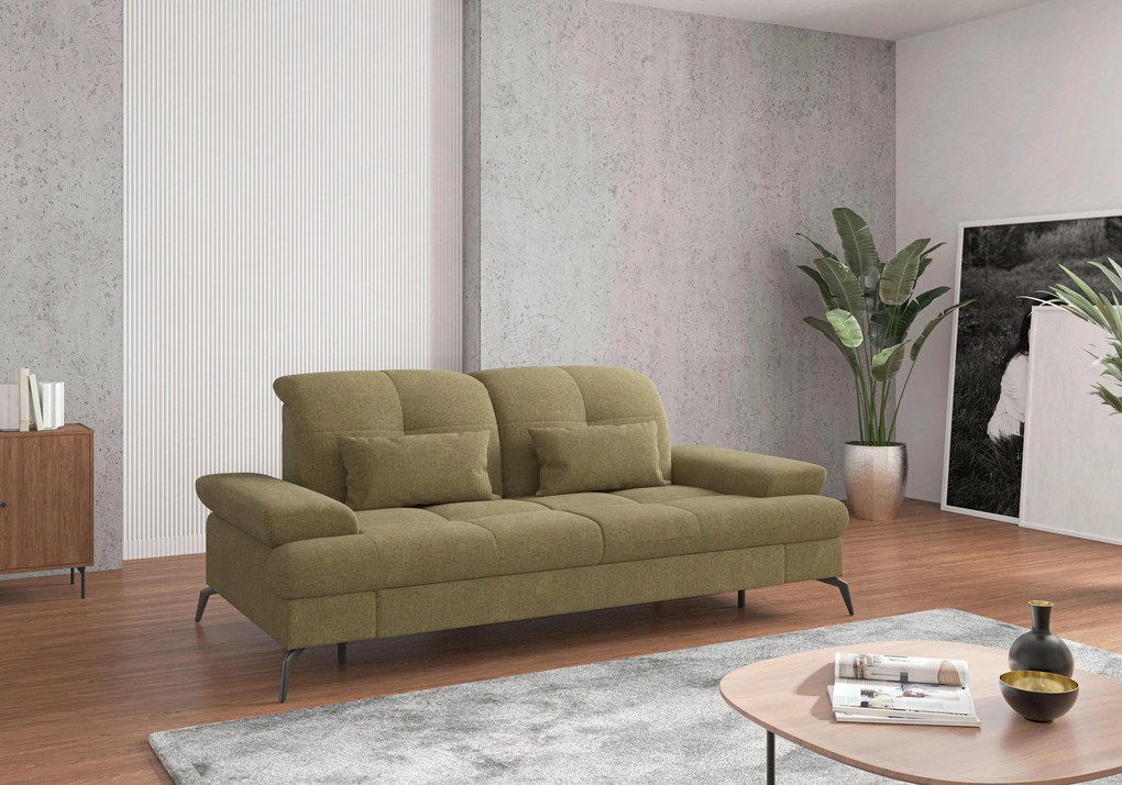 XXXLutz 2,5SEDÁK, textil, olivově zelená Sit & More - Pohovky - 000144009932