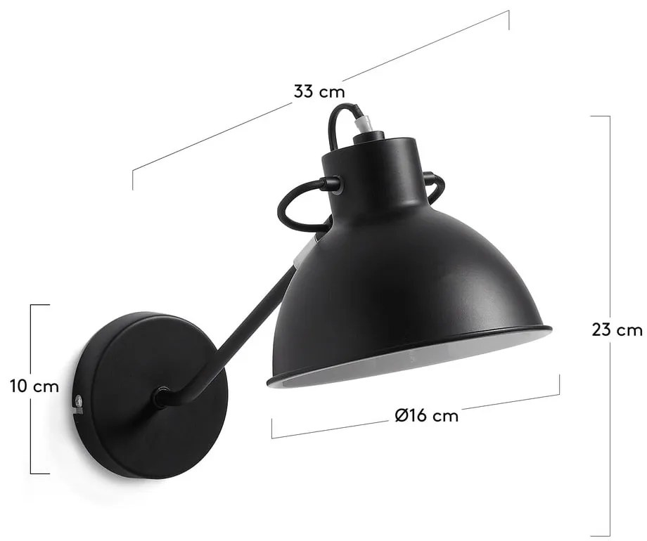Hnědé nástěnné svítidlo Offelis – Kave Home
