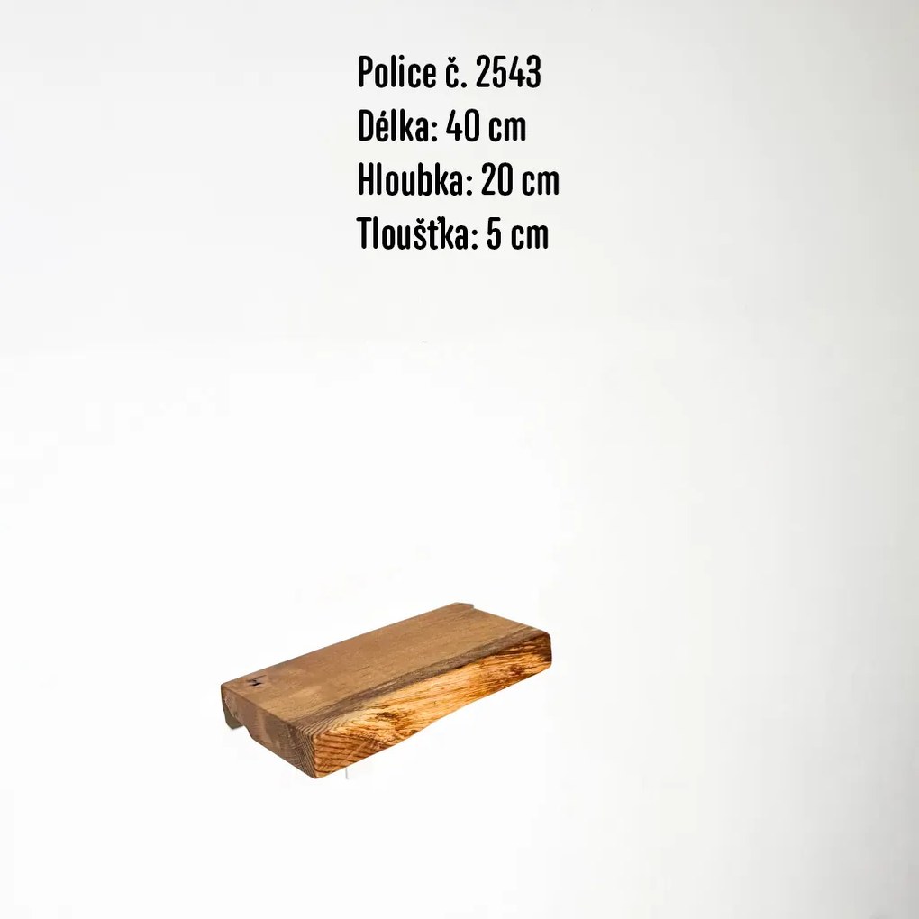 KULHÁNEK Police s přírodní hranou "extra" Výběr police: č. 2430
