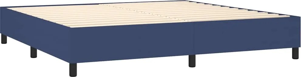 Rám postele s boxspringem modrý 200 x 200 cm textil 3120892