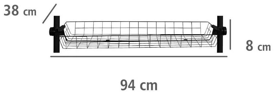 Košík do šatní skříně HERKULES 2 kusy, 83 x 38 x 8 cm, WENKO