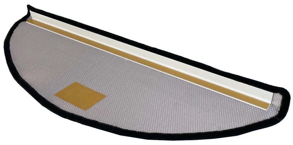 Vopi Nášlapy na schody Geneve šedý půlkruh, samolepící - 28x65 půlkruh (rozměr včetně ohybu)