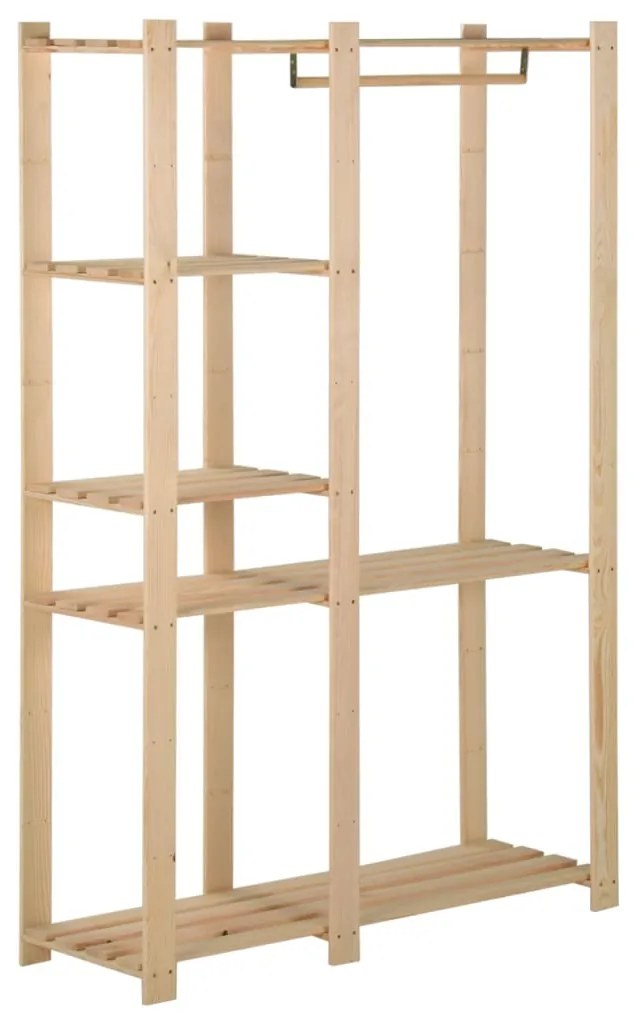 Stojan na šaty 110 x 38 x 170 cm masivní borové dřevo 327324