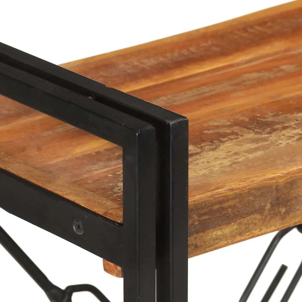 Knihovna se 3 policemi 60x30x80 cm masivní recyklované dřevo 320631