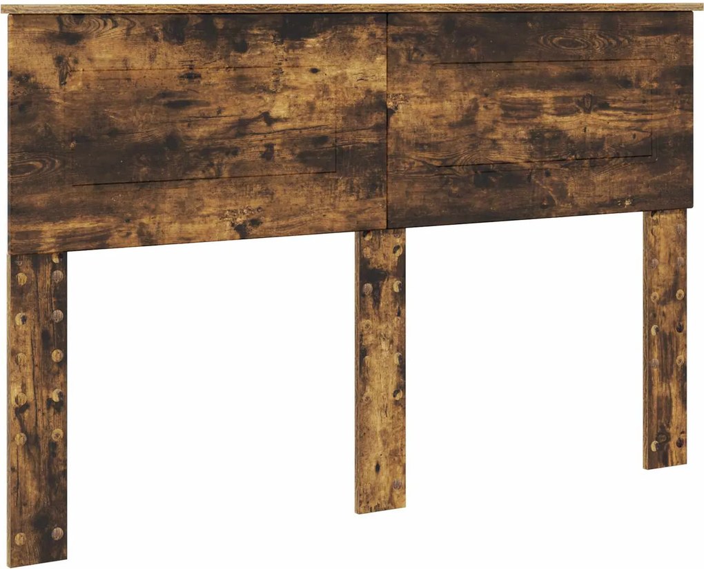 Rám postele s čelo Kouřový dub 150 x 200 cm Kompozitní dřevo 3408568