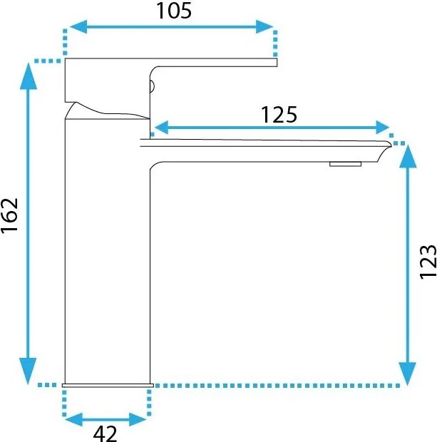 Rea Veneta, umyvadlová baterie h-150, chromová, REA-B6416
