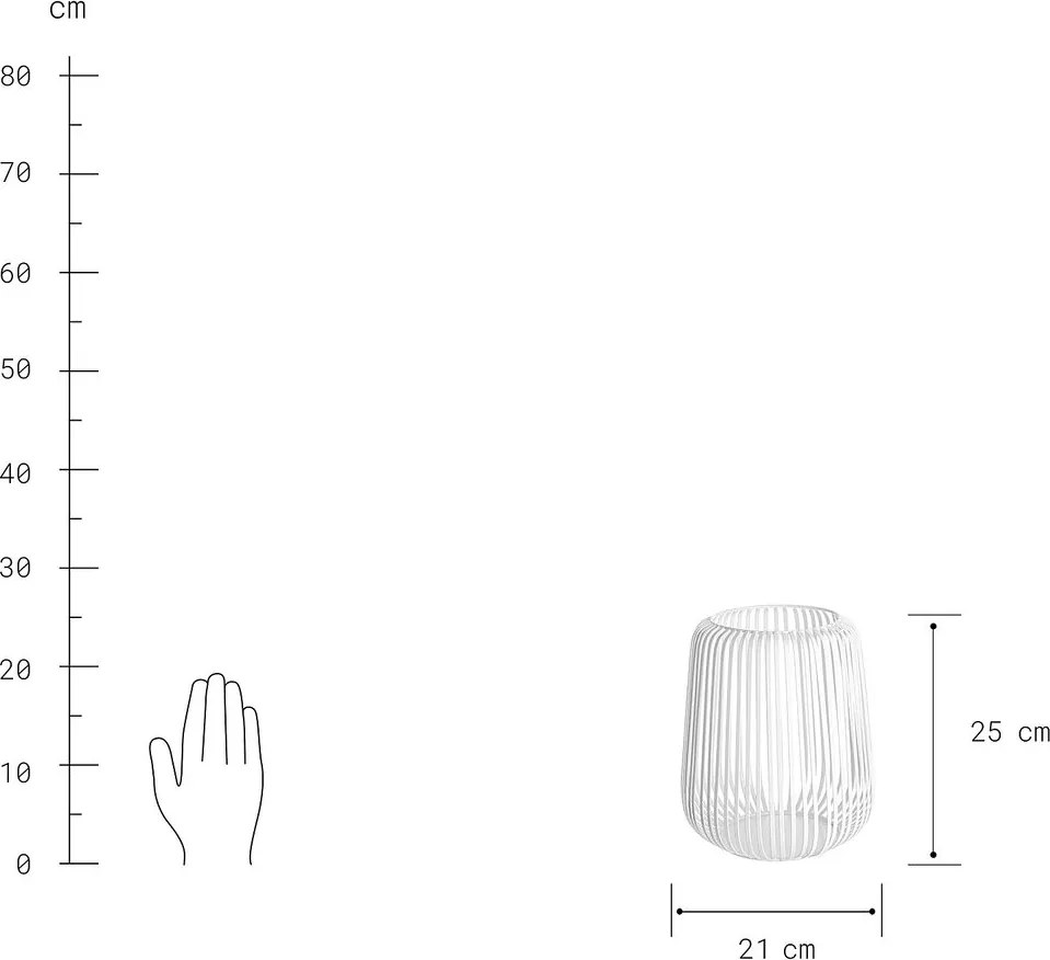 COCOON Lucerna 25 cm - bílá