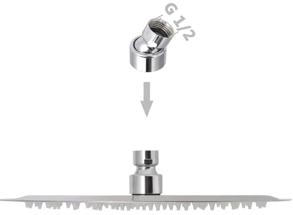vidaXL Marketos Dešťové sprchové hlavice 2 ks Ø 25 cm nerezová ocel