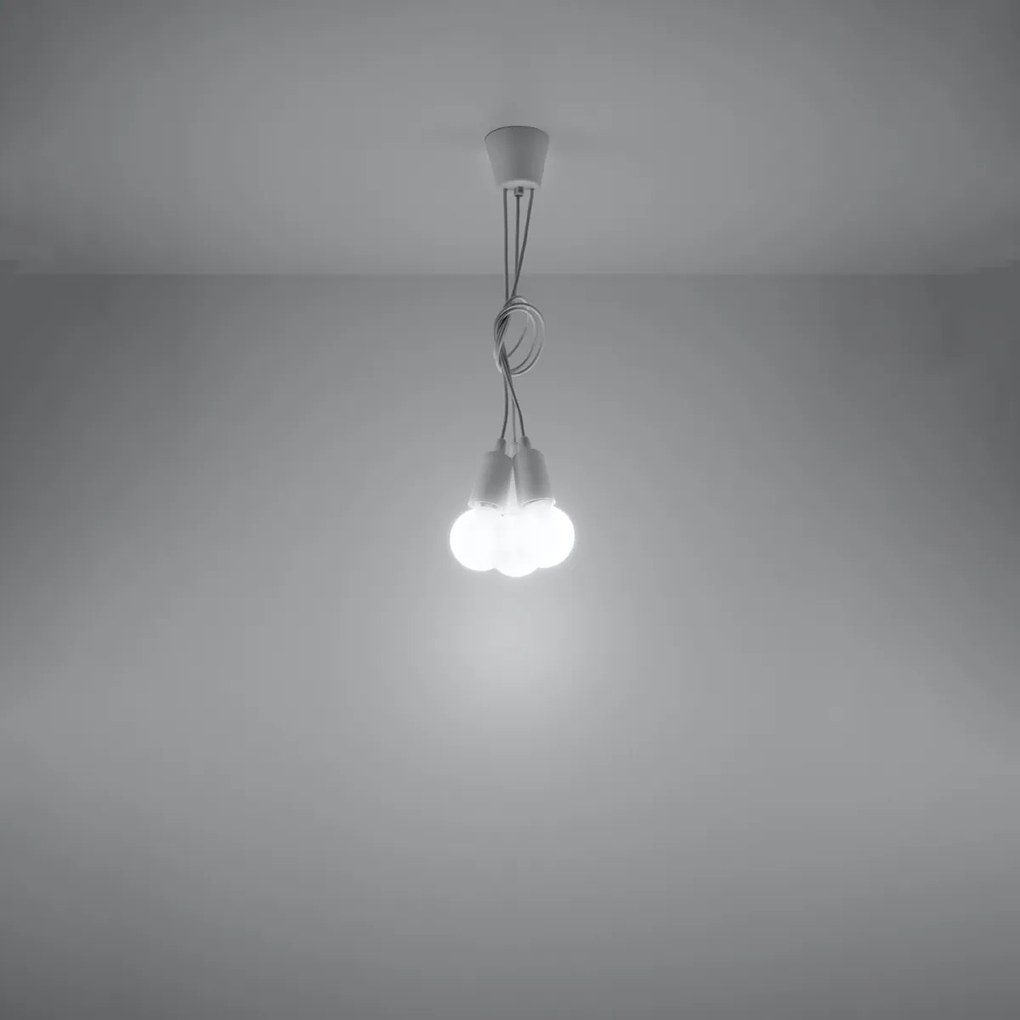 Sollux Lighting Závěsné svítidlo DIEGO 3 bílé