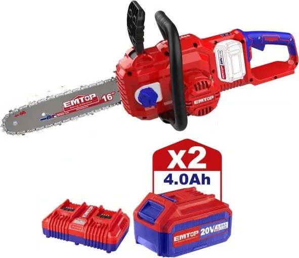Proma EMTOP AKU řetězová pila, 40 V, 40 cm, 2x 4,0 Ah ELGA401682