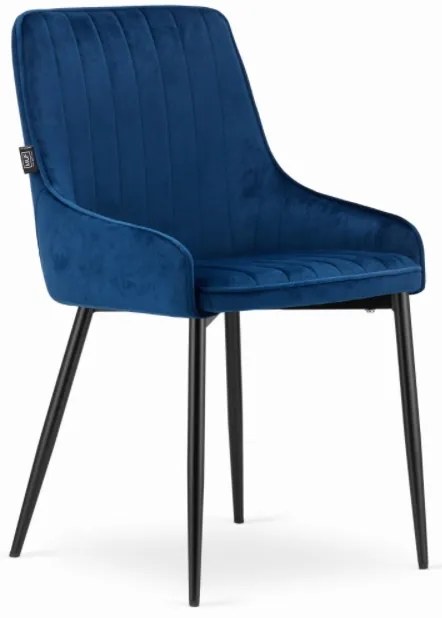Sametová židle Berlin modrá