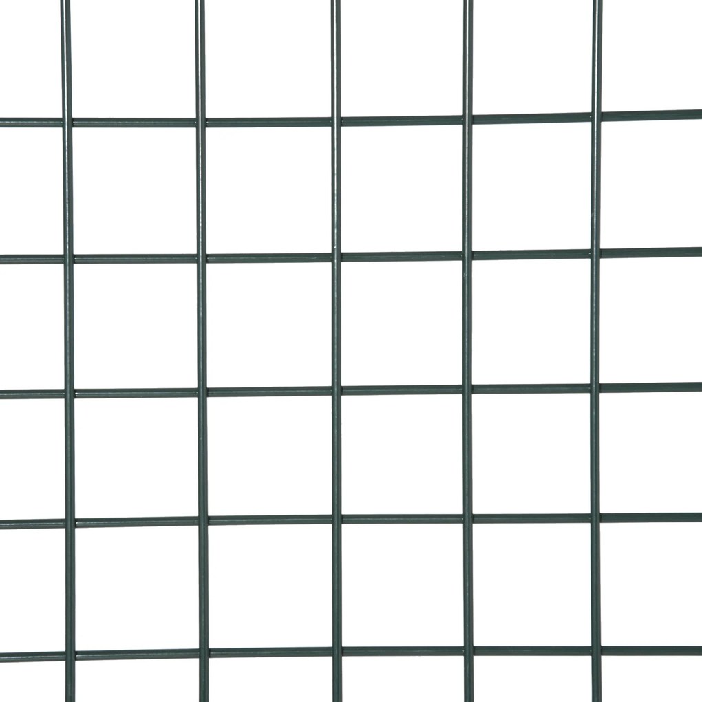 HOMCOM Ocelová zahradní brána s uzamykatelnou rukojetí a 3 klíči, blokující dveře pro venkovní patio a terasu 97x150 cm Zelená