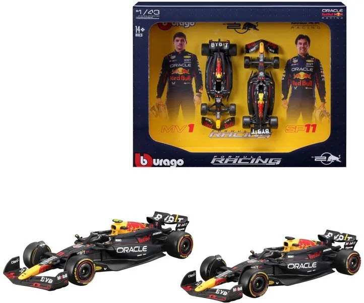 Bburago red bull racing rb20 (2024) 1:43 (dárkový set 2 ks)