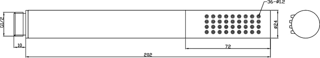 Sapho Daniela 1204-13 ruční sprcha Daniela 200 x 24 mm chrom