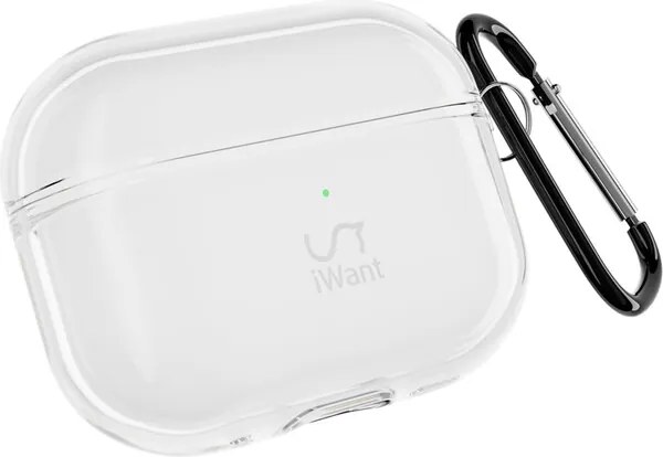 iWant AirPods Pro 3 transparentní pouzdro bílé Čirá