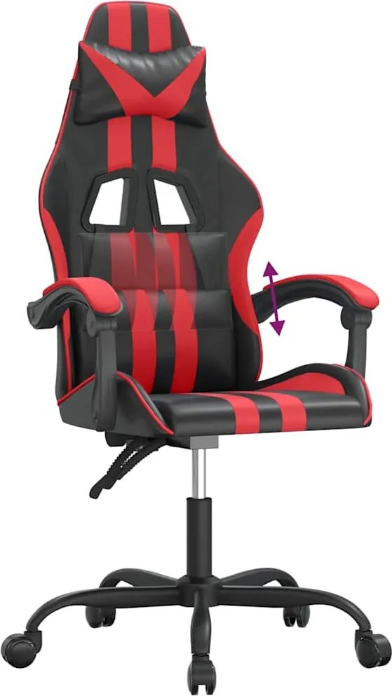 Herní židle černá a červená umělá kůže 3143819