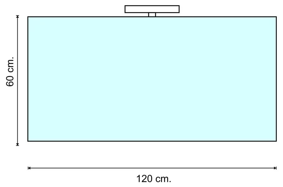 Nástěnné zrcadlo s LED osvětlením Tomasucci, 120 x 60 cm