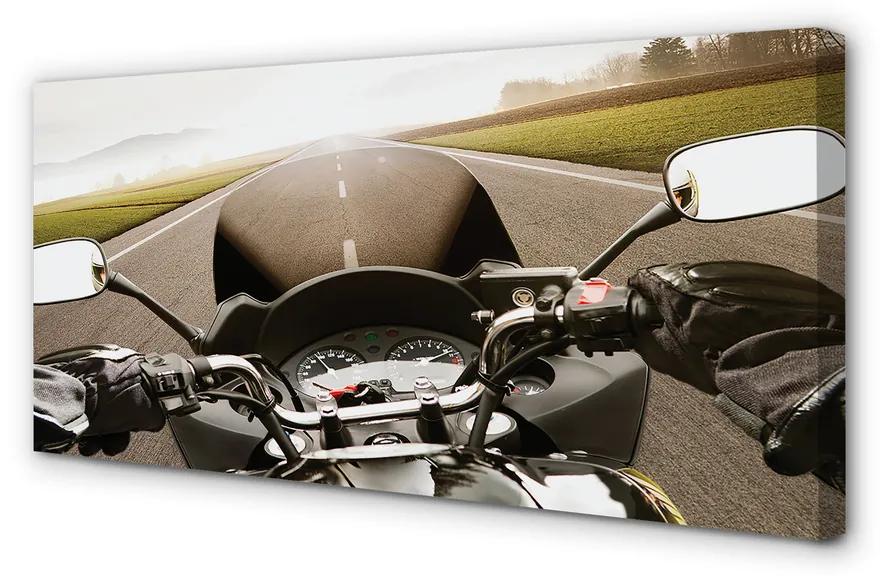 Obrazy na plátně Motocyklu silničního oblohy top 120x60 cm