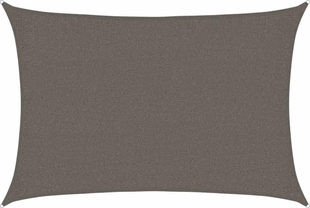 Plachta proti slunci 160 g/m² antracitová 2 x 3 m HDPE 311062