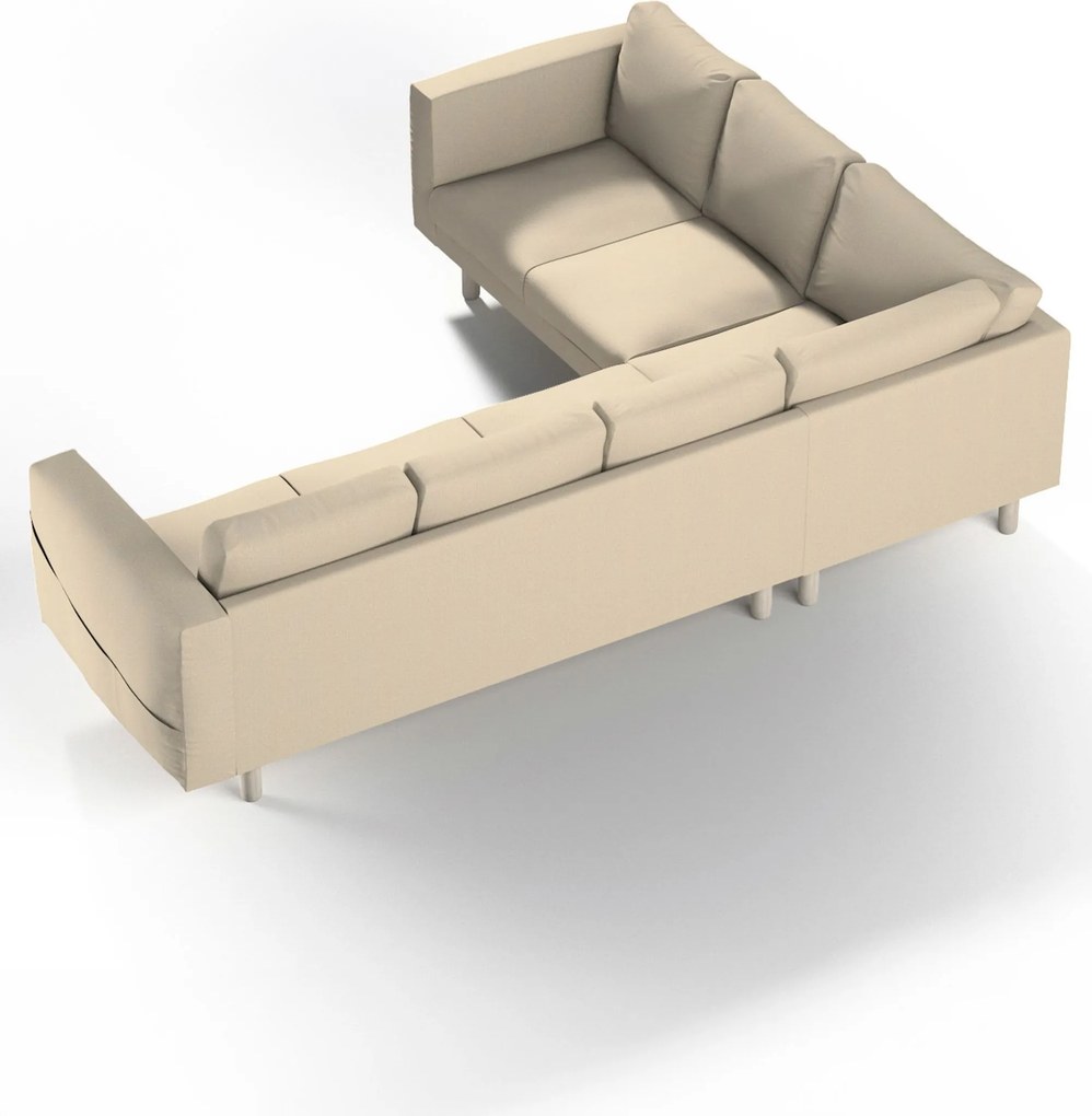 Potah na pohovku IKEA Norsborg rohová 5-místná barva béžová látka pletený vzor