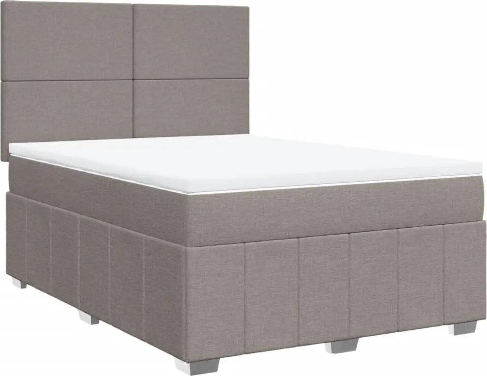 Box spring postel s matrací taupe 140x200 cm textil 3291688
