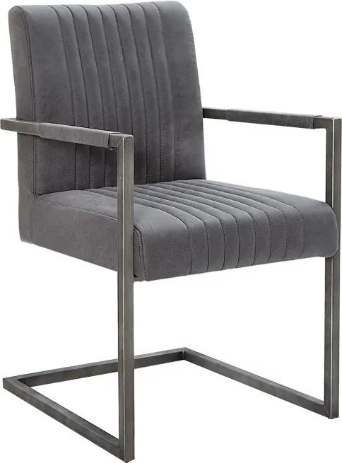 Inviro Konferenční židle LONY šedá - mikrovlákno (tmavé podnož)