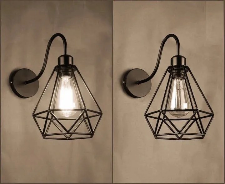 Toolight - Nástěnná lampa Reno 1xE27 180986C, černá, OSW-00014