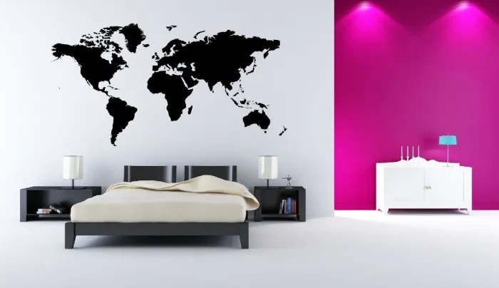 IMPAR Samolepka na zeď Mapa světa (Velikost: 98 x 50 cm)