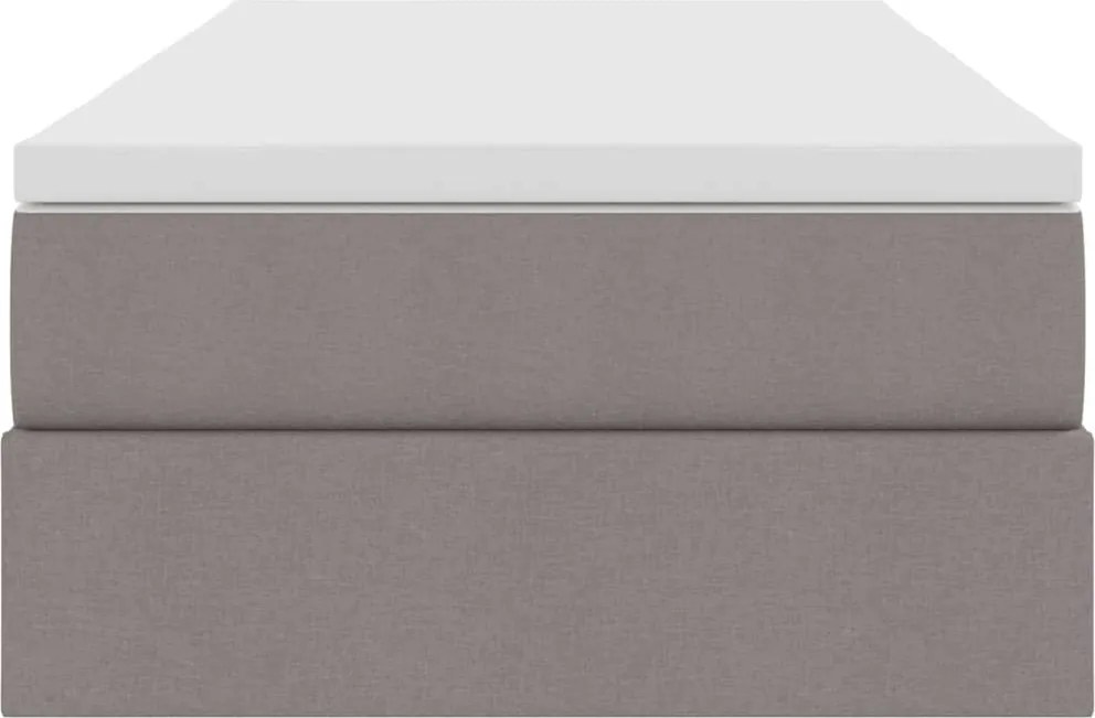 Postel s úložným prostorem a matrací Taupe 90 x 190 cm 3370197