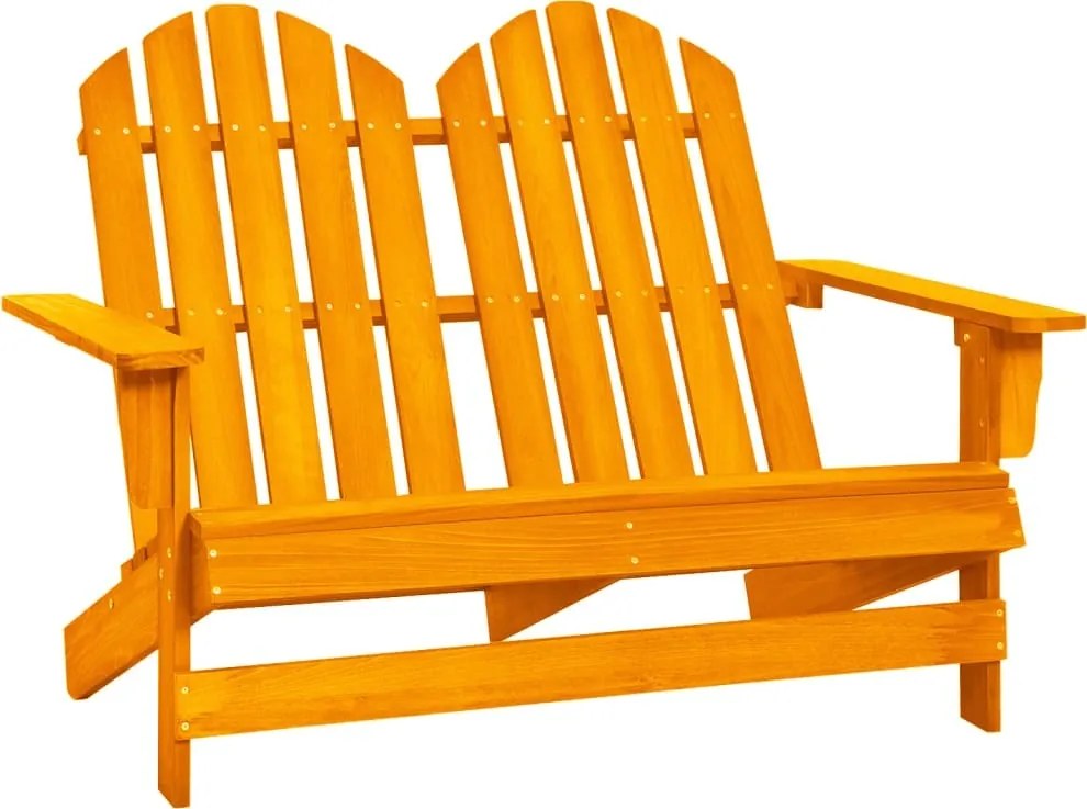 vidaXL 2místná zahradní židle Adirondack masivní jedlové dřevo [315899] Barva: Hnědá