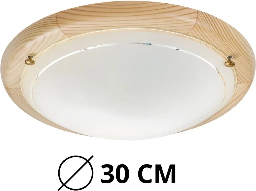 Rabalux UFON stropní dřevěné svítidlo 60W/E27/IP20 - světlé dřevo