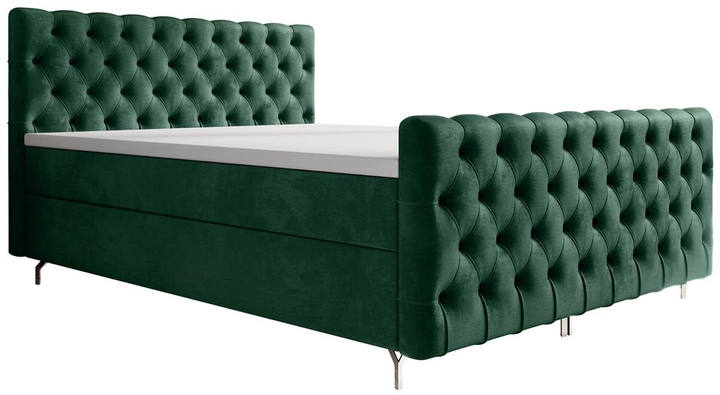 Jednolůžková postel 120 cm Clinton Comfort (smaragdová) (s roštem, s úl. prostorem). 1082219