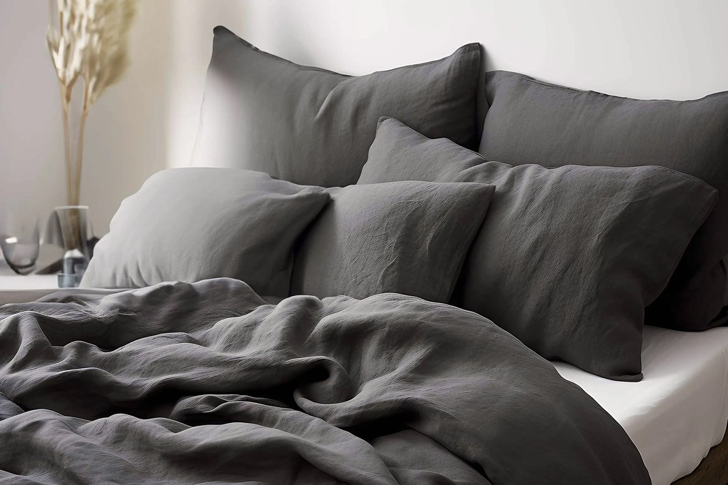 Mušelínové prodloužené povlečení Grey Velikost: 140 x 220 + 70 x 90