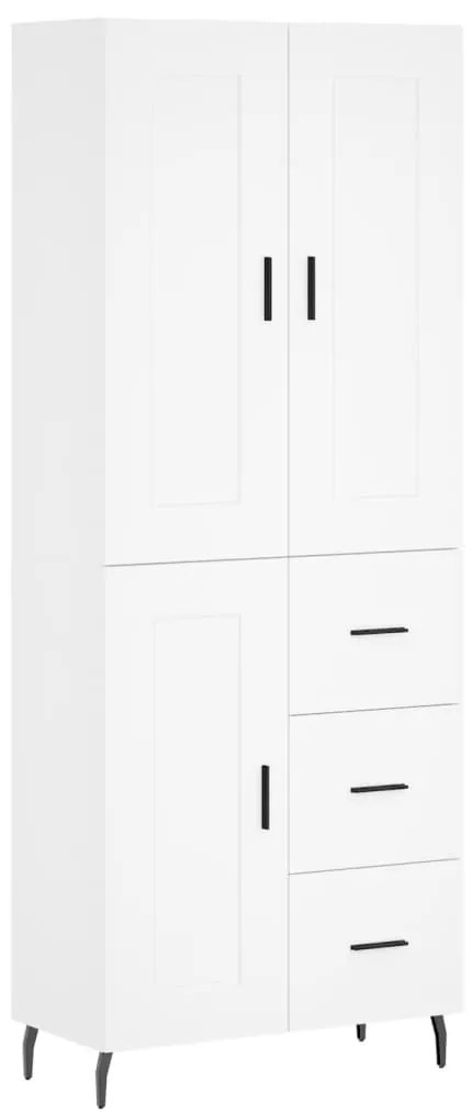 Skříň highboard bílá 69,5 x 34 x 180 cm kompozitní dřevo